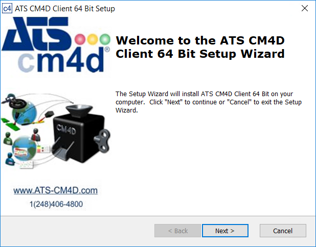 Run the CM4D Client Installer