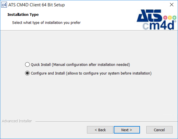 Run the CM4D Client Installer