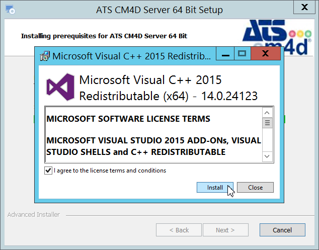 Run the CM4D Server Installer