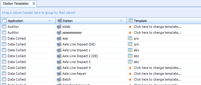 Assigning Templates to a Station