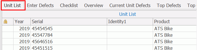 View an Existing Unit