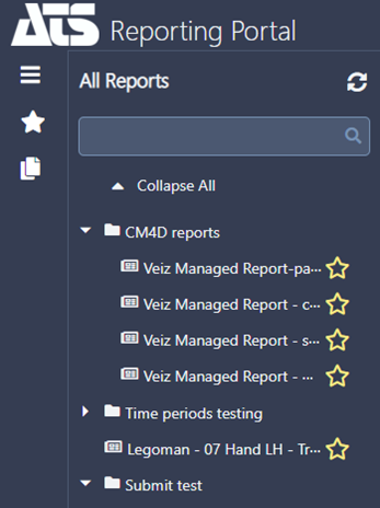 Reports menu