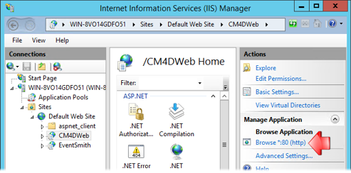 CM4D Web Installation and Configuration