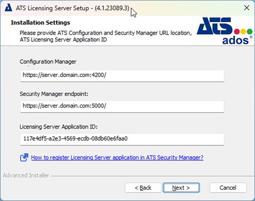 Install ATS Licensing